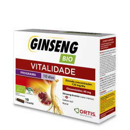 Ginseng Biológico - sem álcool: vitalidade